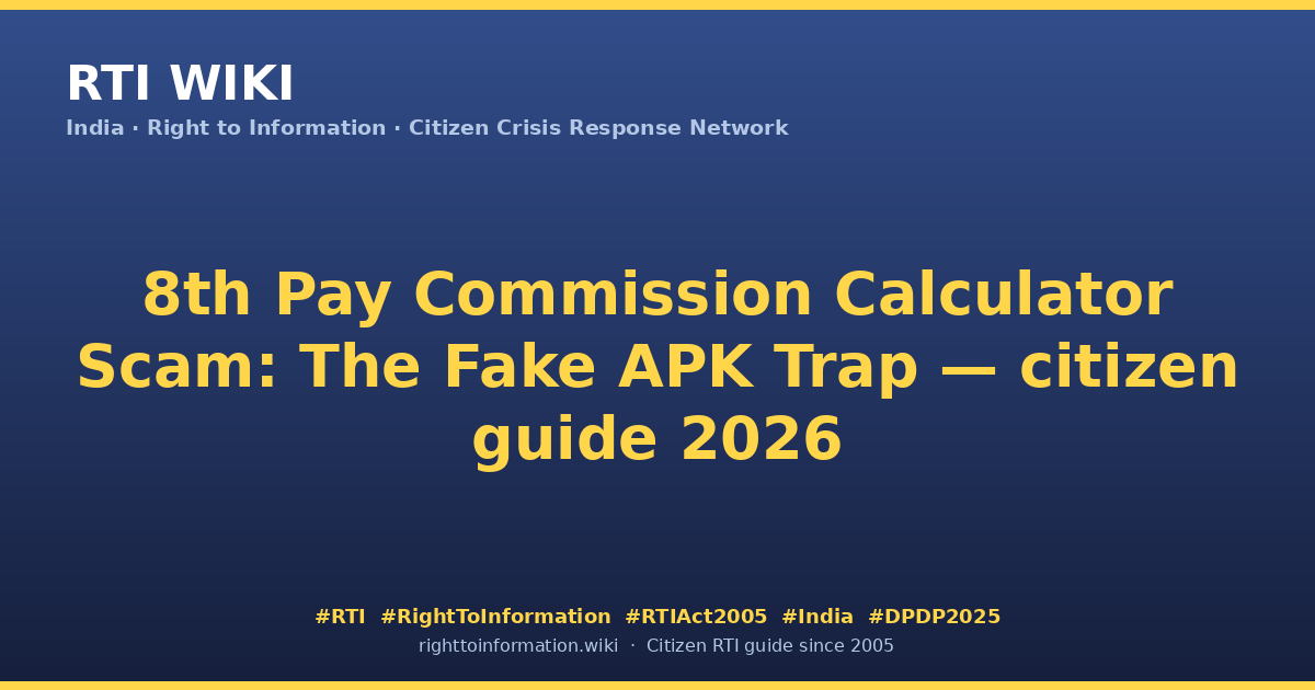 8th Pay Calculator Scam: How a Fake APK Empties Your Account