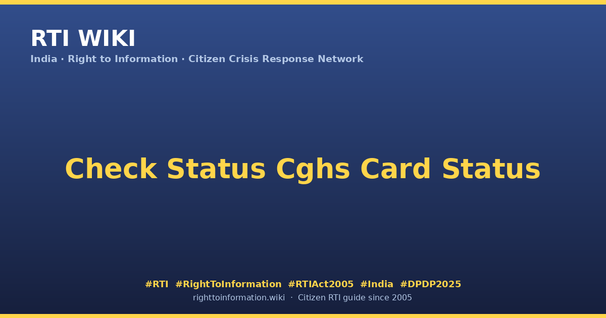 How to check CGHS card status + empanelled hospitals (2026)