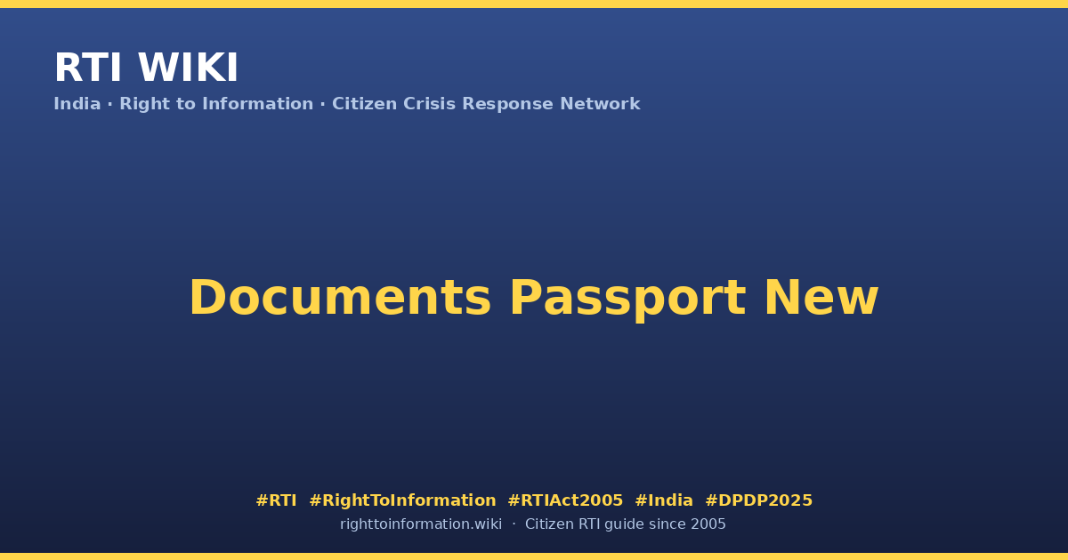 Documents required for new passport — Passport Seva