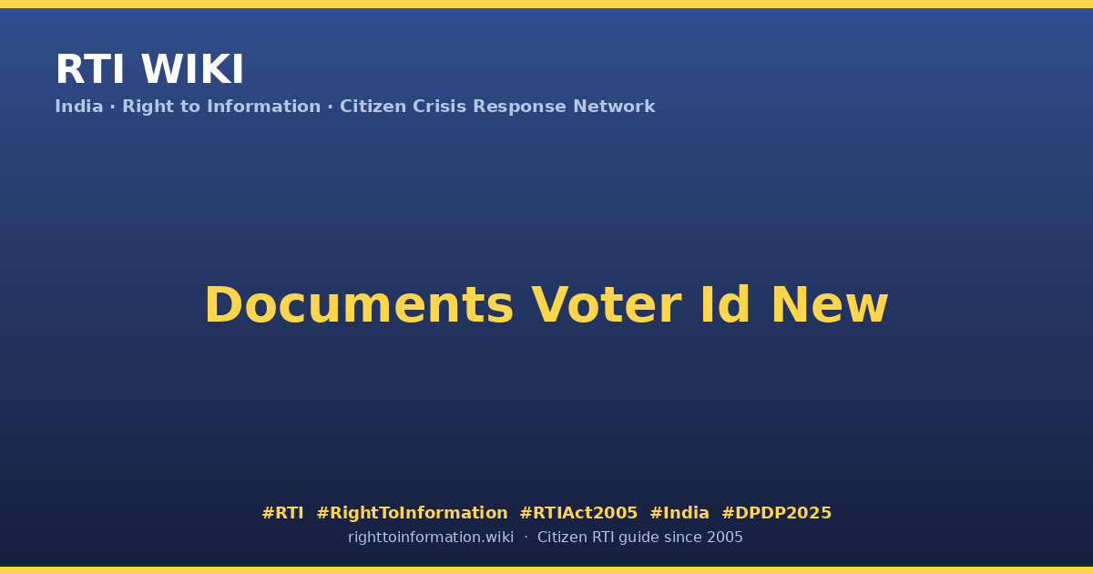 Documents required for Voter ID (EPIC) — Form 6 checklist
