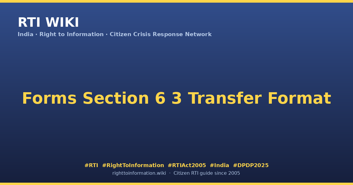 Section 6(3) Transfer Letter Format (2026) · RTI Wiki