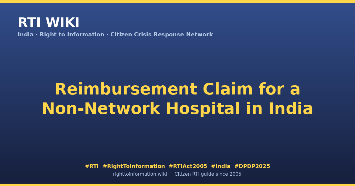 Reimbursement Claim for a Non-Network Hospital in India