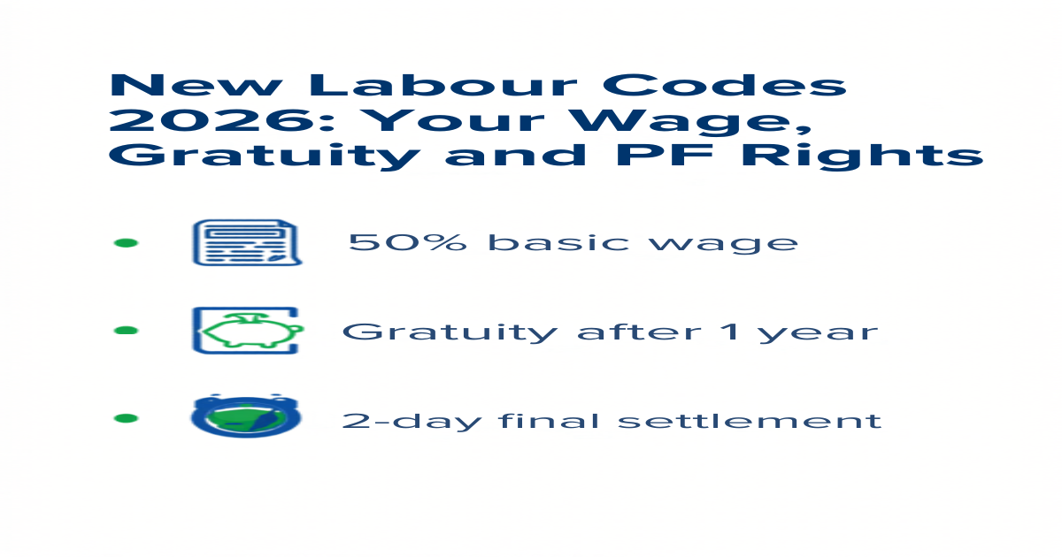 New Labour Codes 2026: Your Wage, Gratuity and PF Rights