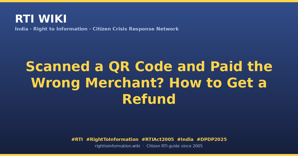 Scanned a QR and Paid the Wrong Merchant? Get a Refund